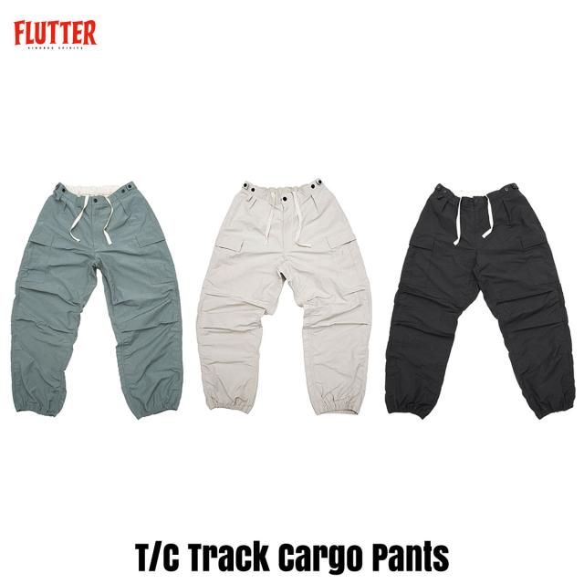 FLUTTER(フラッター) T/C Track Cargo Pants 3色(B.GREEN/L.BEIGE/BLACK)