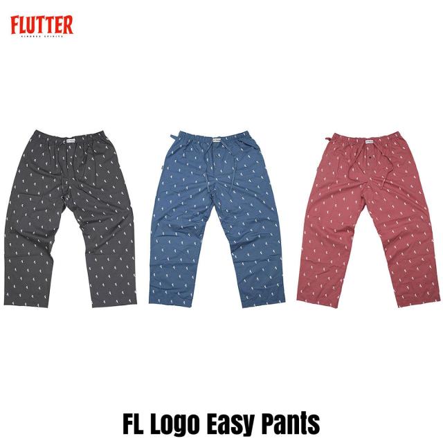 ☆セールプライス!! FLUTTER(フラッター) FL Logo Easy Pants 3色(SUMI/BLUE/D.PINK)