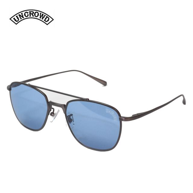 UNCROWD(アンクラウド) UC-038 BRAT マットガンメタルフレームxブルーレンズ