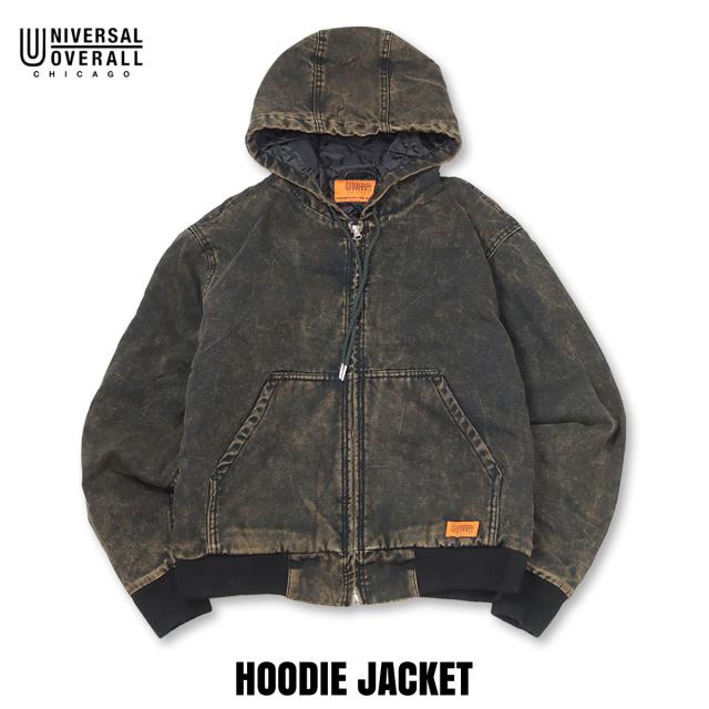 UNIVERSAL OVERALL(ユニバーサルオーバーオール) HOODIE JACKET ブラック