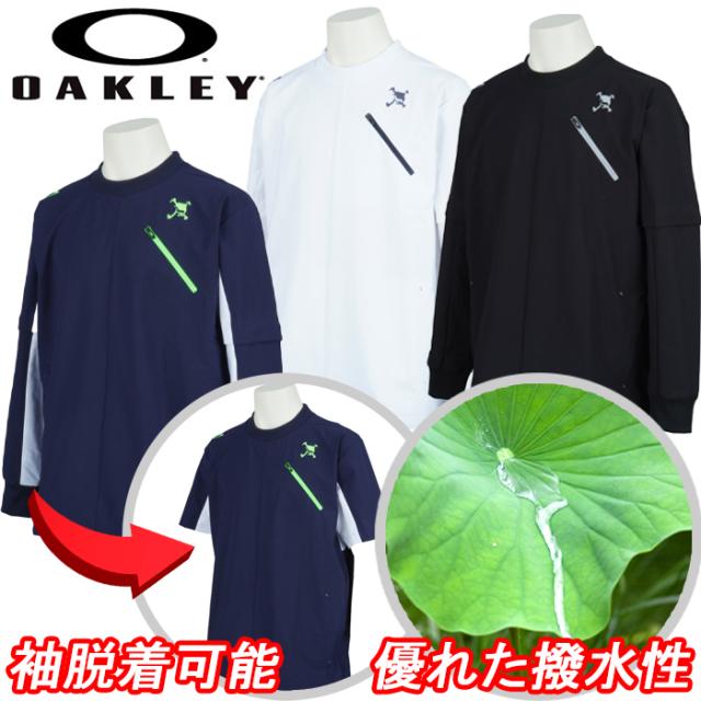FOA403496　オークリー　スカル レジスタント 2WAYプルオーバー ジャケット　SKULL WATER RESISTANT PULLOVER　メンズ ウェア　ゴルフウェア　2022sale