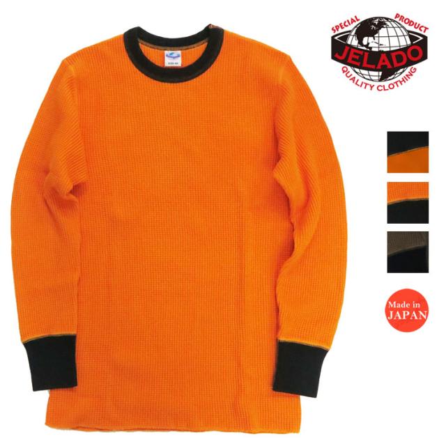 JELADO ジェラード メガ サーマル クルーネック 長袖 Tシャツ 2トーン カットソー AB12226 【2025年秋冬新作】