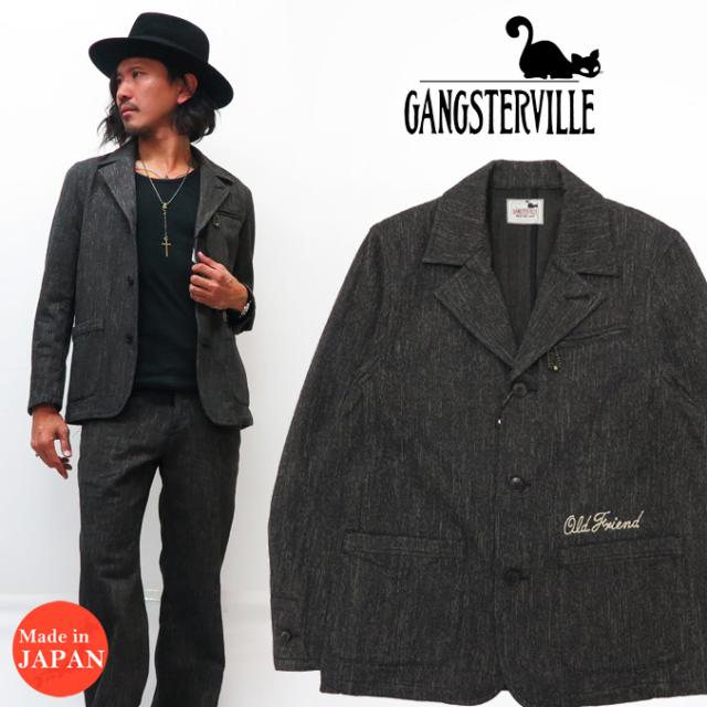 GANGSTERVILLE ギャングスタービル SMUGGLER コバート テーラードジャケット 刺繍 GLAD HAND GSV-19-AW-10