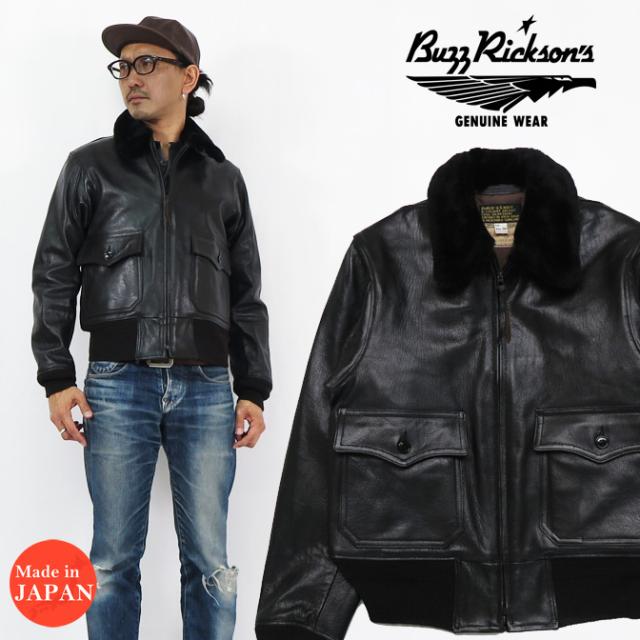 バズリクソンズ Buzz Ricksons WILLIAM GIBSON BLACK G-1 ブラック ウィリアムギブソン ゴートスキン レザー ヤギ革 BR14968