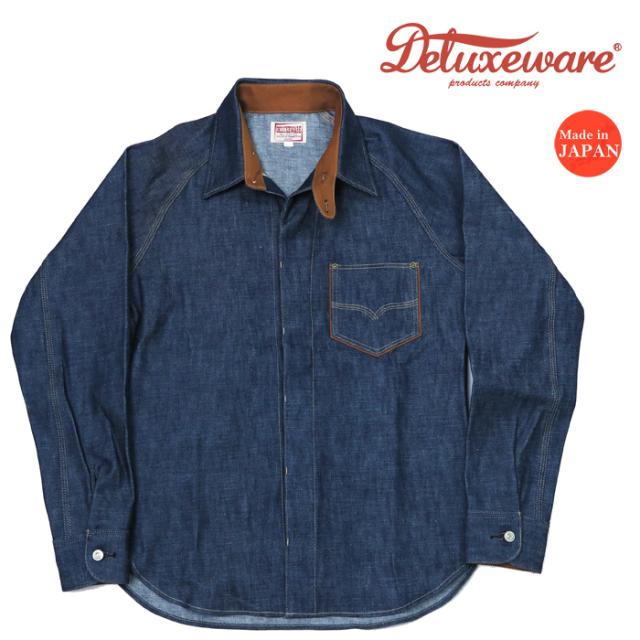 デラックスウェア DELUXEWARE 10.5oz デニム ワークシャツ 40s DENIM インディゴ 7640