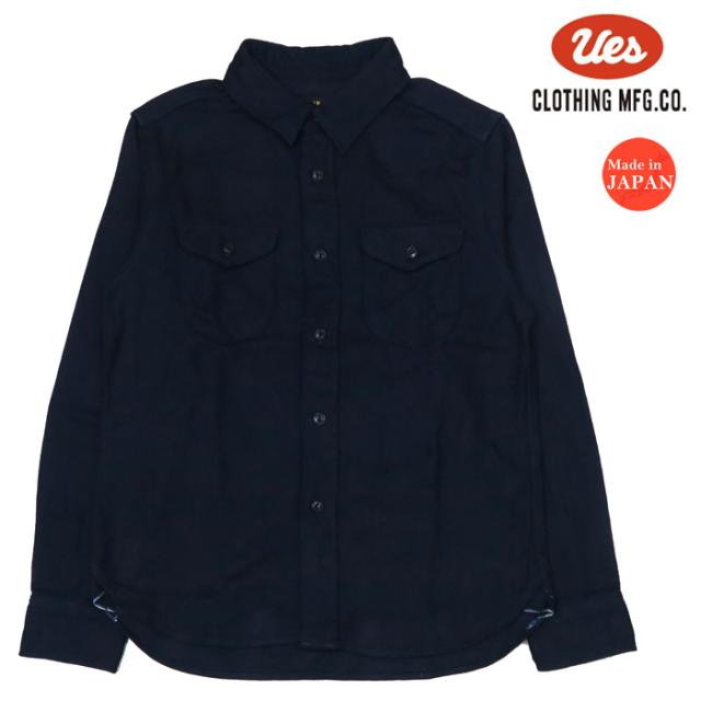 UES ウエス インディゴ ヘビーフランネル シャツ 長袖 501655