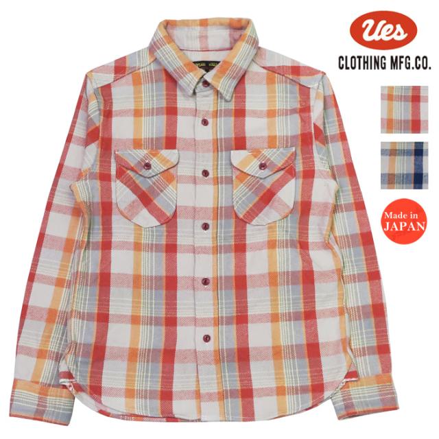 UES ウエス 先染 チェック ヘビーフランネル シャツ 長袖 5002453