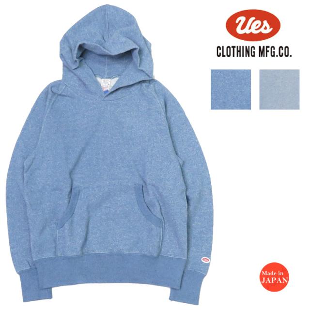 UES ウエス リサイクルデニム プルオーバー スウェット パーカー 73RIND