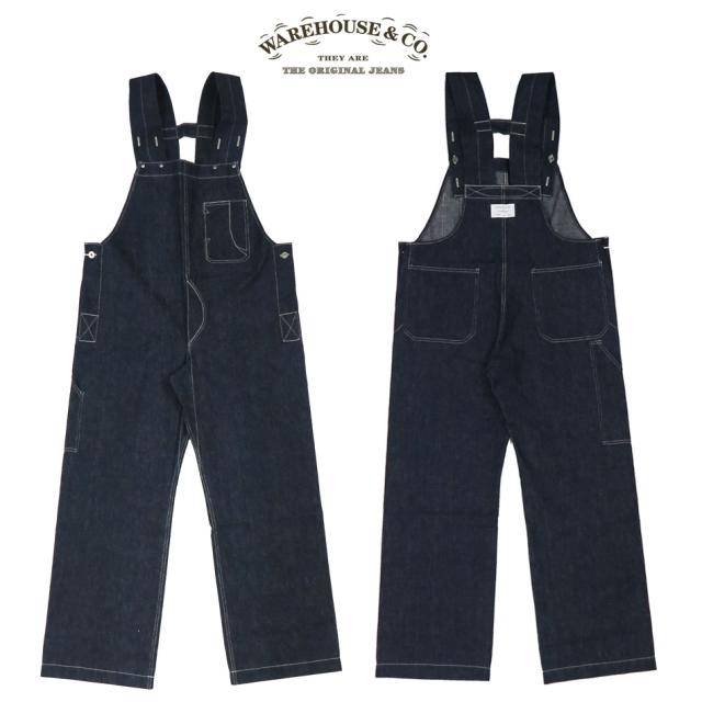 WAREHOUSE ウェアハウス Lot.1238 1930's インディゴブルー / ホワイトチェック デニム オーバーオール 【2025年秋冬新作】