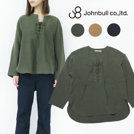 JOHNBULL ジョンブル レディース レースアップ ブラウス AS022