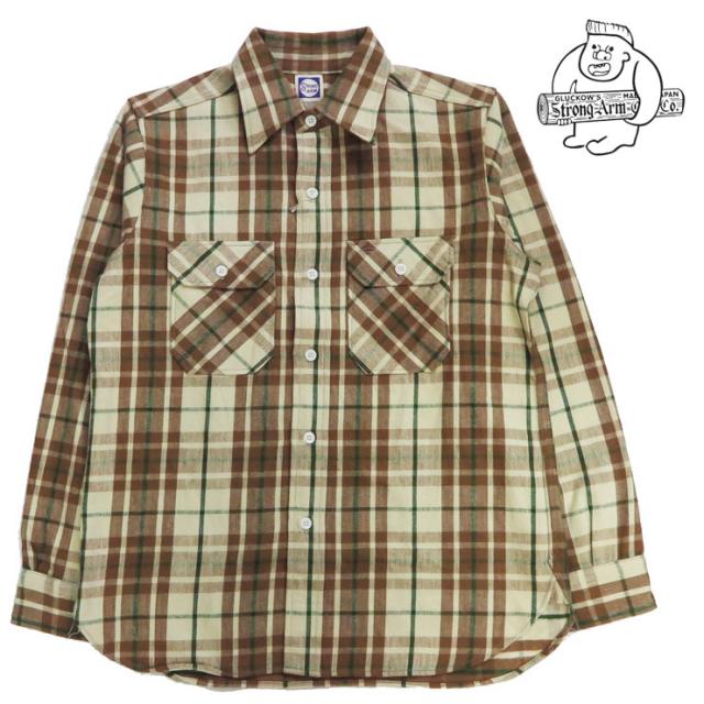 John Gluckow ジョングラッコー 長袖 フランネルシャツ The Modern JG-06-2 A柄 WAREHOUSE ウエアハウス 【2025年秋冬新作】