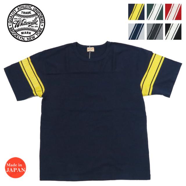 WHITES VILLE ホワイツビル ヘビー天竺 5分袖 フットボール Tシャツ ひび割れプリント WV79145