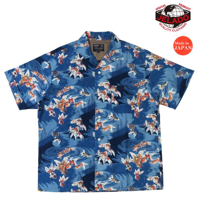 JELADO ジェラード 半袖 コットン ハワイアンシャツ HOLLYWOOD BL12104