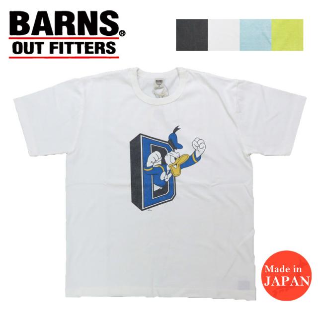 バーンズ BARNS 半袖 チューブ プリント Tシャツ Donald Duck  BR-25255