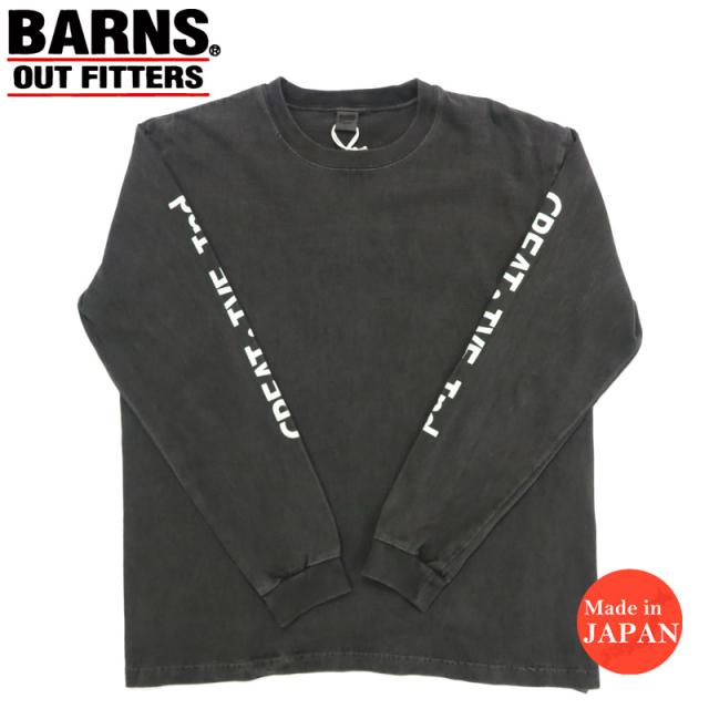 バーンズ BARNS 長袖 ”Creative Industry” プリント Ｔシャツ  BR-25321【2025年秋冬新作】