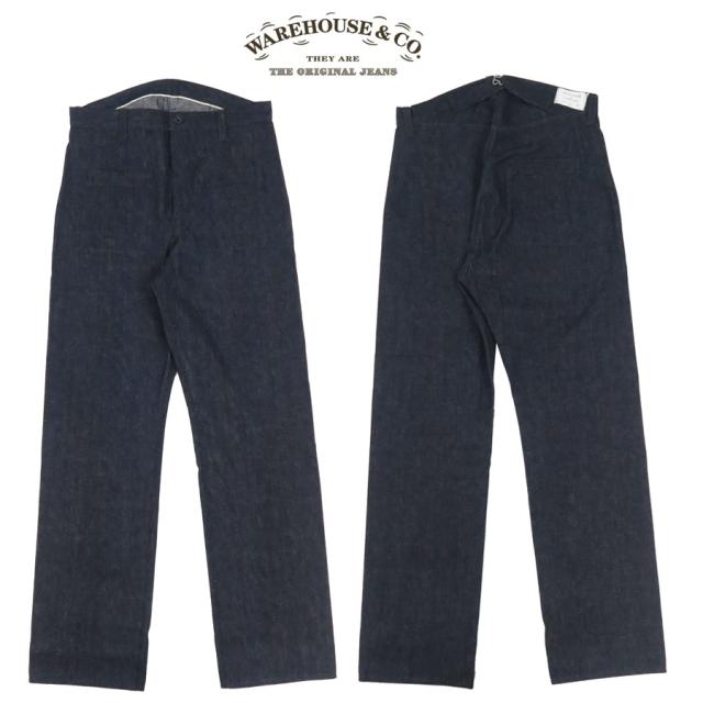 ウェアハウス WAREHOUSE Lot.1237 1900’S INDIGO BLUE and WHITE CHECK WAIST OVERALL デニム ワークパンツ 【2025年秋冬新作】