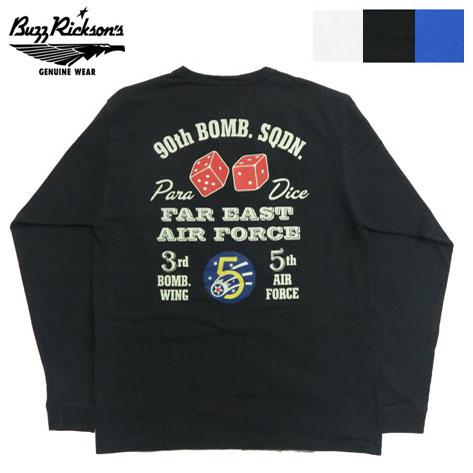 バズリクソンズ BUZZ RICKSON'S 長袖 Tシャツ 80th BOMB. SQDN.  プリント MADE IN USA BR69283