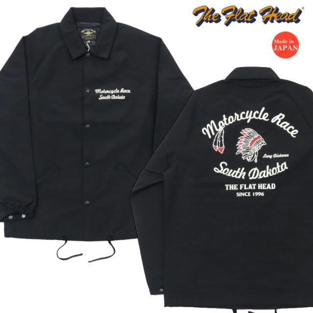 フラットヘッド THE FLAT HEAD 60/40クロス コーチジャケット MOTORCYCLE RACE ロクヨンクロス FN-OJ-NC006