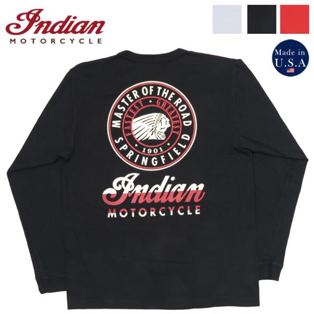 インディアンモーターサイクル Indian Motorcycle 長袖 プリント Ｔシャツ 