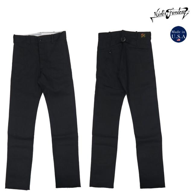 シュガーケーン SUGAR CANE MFSC NOS ブラック コーテッドデニム コンチネンタル トラウザーズ ワークパンツ Mister Freedom ミスターフリーダム SC42417