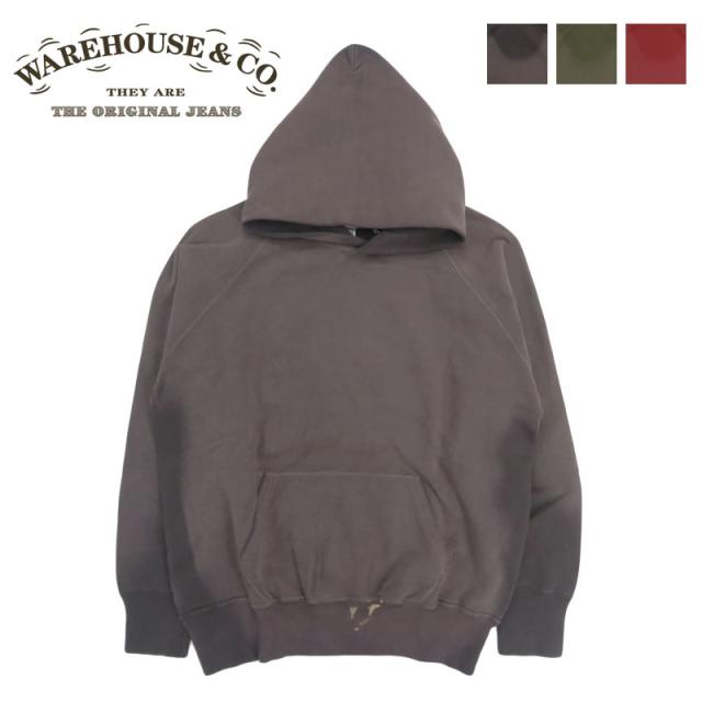 ウェアハウス WAREHOUSE プルオーバー スウェット パーカー ラグランスリーブ ユーズド加工  Lot.462 U/W SUN BURNED 2ND-HAND セカンドハンド セコハン 【2025年秋冬新作】