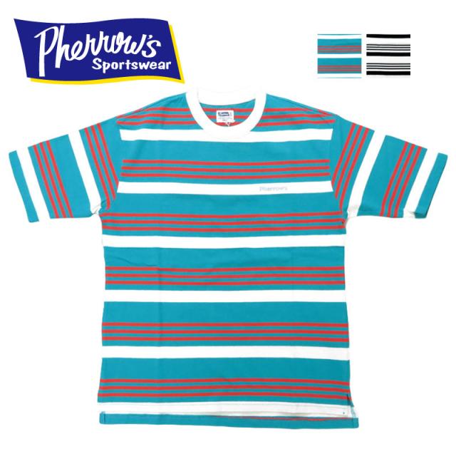 フェローズ PHERROW'S 半袖 Tシャツ ボーダーTシャツ 刺繍ロゴ 25S-PBBT2