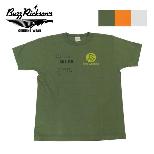 バズリクソンズ BUZZ RICKSON'S 半袖 Tシャツ プリント FIFTH AIR FORCE GOVERNMENT ISSUE T-SHIRT BR79574