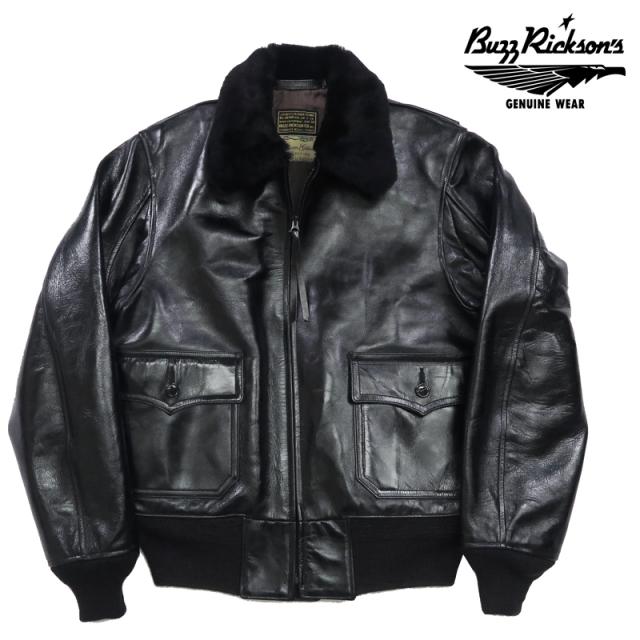 バズリクソンズ Buzz Ricksons WILLIAM GIBSON BLACK AN-J3A ホースハイド ブラック ウィリアムギブソン レザー 馬革 G-1 BR80655