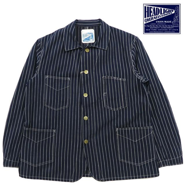 HEADLIGHT ヘッドライト 実名復刻 8oz. SPECIAL WOVEN STRIPE DENIM ワーク コート カバーオール ジャケット SUGAR CANE シュガーケーン HD15647