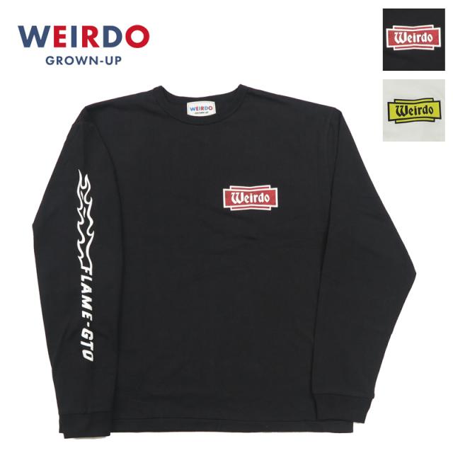 WEIRDO ウィアード 長袖 バインダ-ーネック Tシャツ FLAME GLAD HAND グラッドハンド WRD-24-AW-12