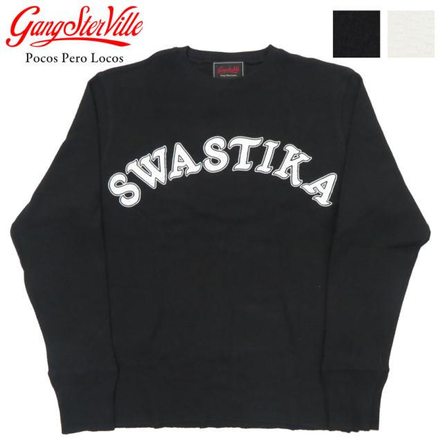 GANGSTERVILLE ギャングスタービル 長袖 クルーネック ワッフルTシャツ SWASTIKA L/S T-SHIRTS GSV-23-AW-17 GLAD HAND グラッドハンド