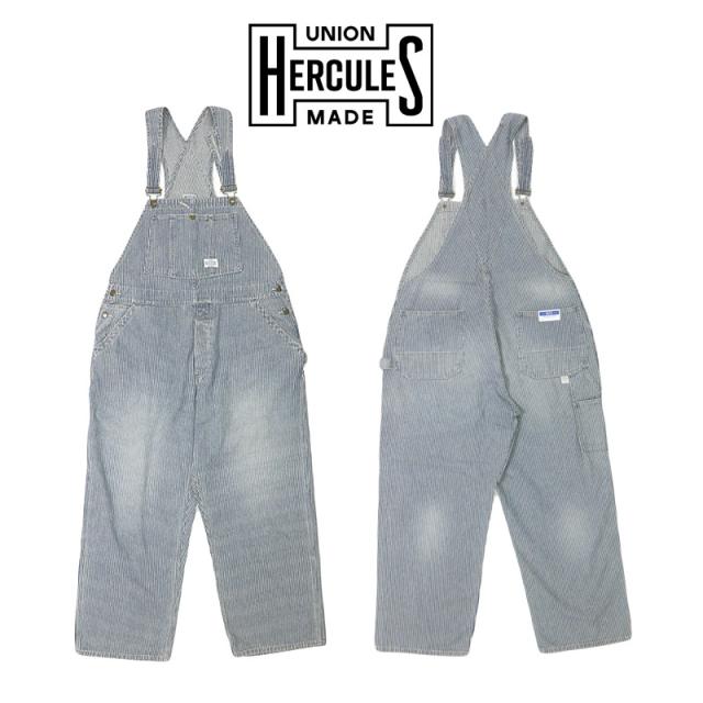UNION HERCULES MADE ユニオン ヘラクレス メイド 10oz ヒッコリー  オーバーオール ユーズドウォッシュ by JOHNBULL ジョンブル HE251P01-211【2025年秋冬新作】