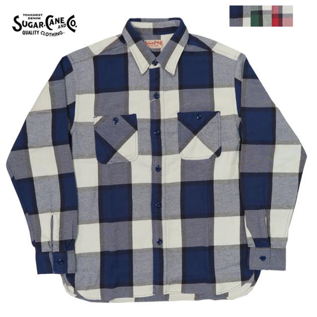 シュガーケーン SUGARCANE 長袖 チェック ワークシャツ TWILL CHECK WORK SHIRT SC29155