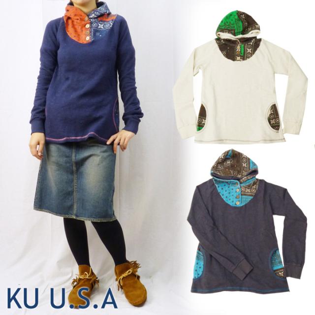 KU 空 バンダナプリントチュニック