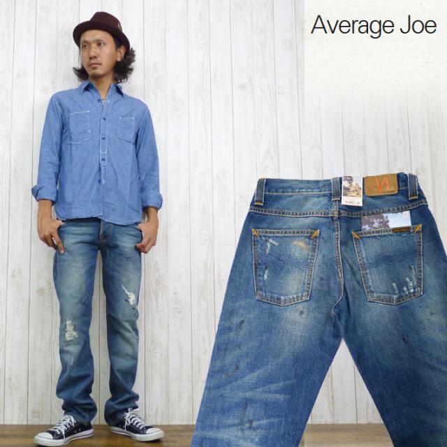 ヌーディージーンズ NUDIE JEANS アベレージジョー AVERAGE JOE レギュラーストレートジーンズ ジーパン Ｇパン デニム Garage Worn