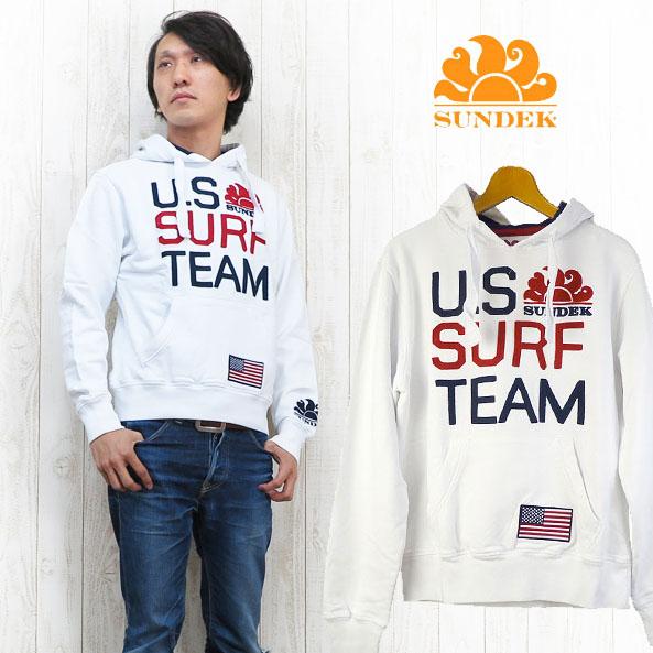 SUNDEK サンデッキ チェーン刺繍プルパーカー m923jhf1341