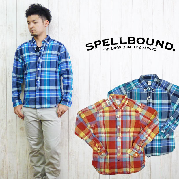 スペルバウンド SPELLBOUND ボタンダウン チェックシャツ