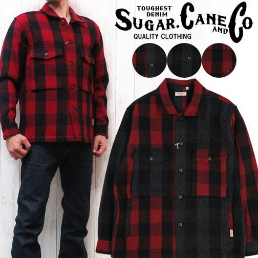 シュガーケーンライト SUGAR CANE LIGHT ウールチェック ユーティリティ ジャケット sc14035
