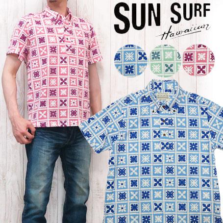 サンサーフ SUN SURF プルオーバー ボタンダウンシャツ COTTON&POLYESTER ポロシャツ コットンポリ QUILT DESIGN ss77579