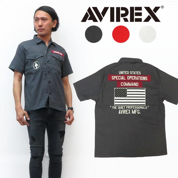 AVIREX アビレックス 半袖 ユーティリティ シャツ  SPECIAL OPERATIONS COMMAND  AVI6195107