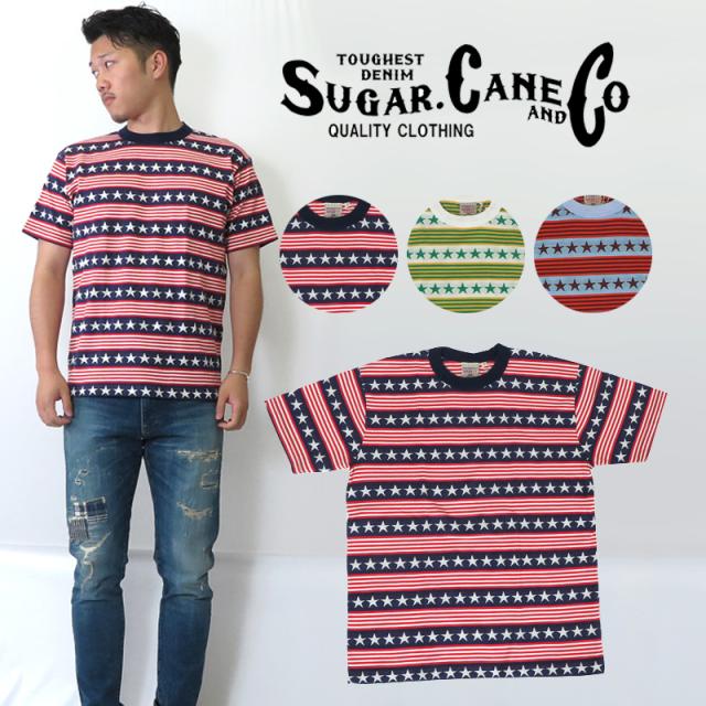 シュガーケーン SUGAR CANE スターモチーフ ジャカード Tシャツ 半袖  sc78037