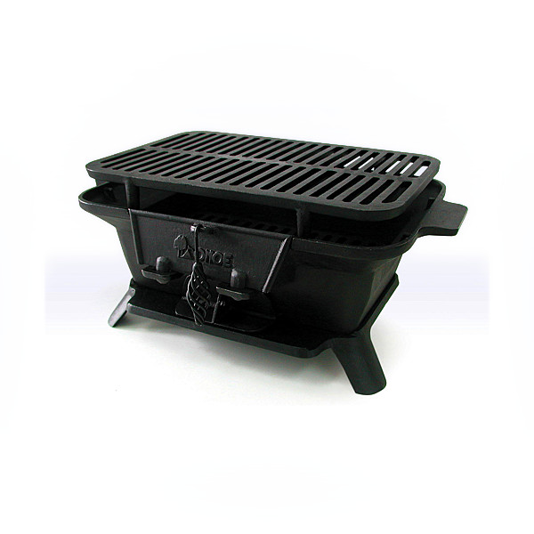 尾上製作所 ONOE CI-1607 鉄鋳物こんろ角型 アウトドア用品 バーベキューコンロ