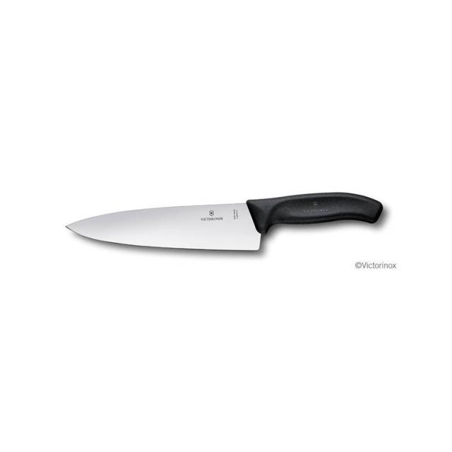Victorinox ビクトリノックス 6.8063.20G SC シェフナイフ ワイドブレード FIBROX 直刃・両刃 20cm ブラック スイスクラシックシリーズ