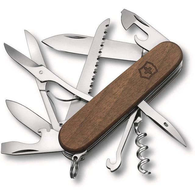 防災グッズ 日本正規品 Victorinox ビクトリノックス ハントマン ウッド 1.3711.63 保証書付き 工具箱 コンパクト ギア 防災用品 キーホルダー カギ 鍵 アウトドア 登山 キャンプ 釣り マルチツール