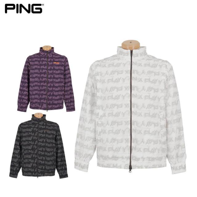 ゴルフウェア　ピンゴルフ メンズ 総柄ロゴ 2WAY フルジップ ブルゾン 621-5220801 [2025年秋冬モデル]