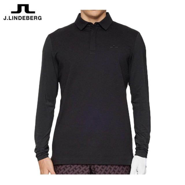 ゴルフウェア　Jリンドバーグ メンズ ハイブリッド 長袖 ポロシャツ 071-24913 019 ブラック [2025年秋冬モデル]