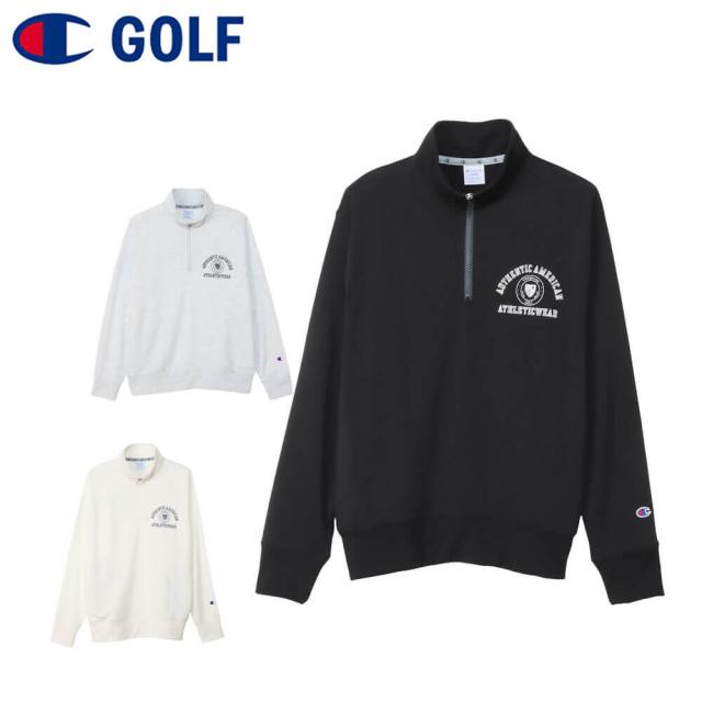 [30％OFF] ゴルフウェア　チャンピオンゴルフ メンズ 長袖 ハーフジップ スウェット シャツ C3-CG002 [2025年秋冬モデル]