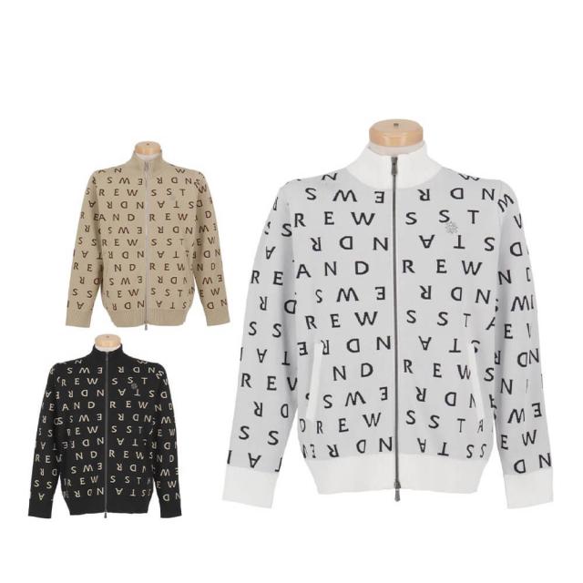 ゴルフウェア　セントアンドリュース メンズ ロゴジャガード 長袖 フルジップ ニット 042-5272053 [2025年秋冬モデル]