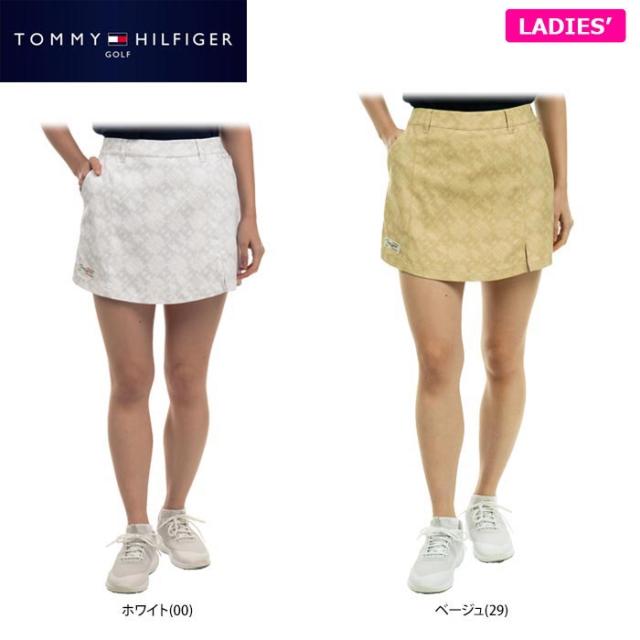 [44％OFF] トミー ヒルフィガー ゴルフ　レディース モノグラムプリント 総柄 スカート風 インナーパンツ一体型 キュロット THLA320 [2023年春夏モデル]