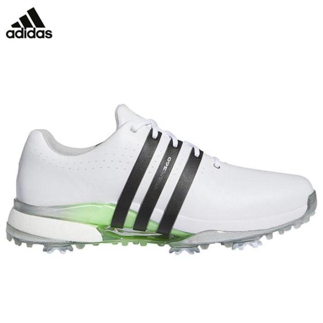 アディダス　メンズ TOUR360 24 ツアー360 ソフトスパイク ゴルフシューズ MDK77 IF0243 フットウェアホワイト/コアブラック/グリーンスパーク [2024年モデル]